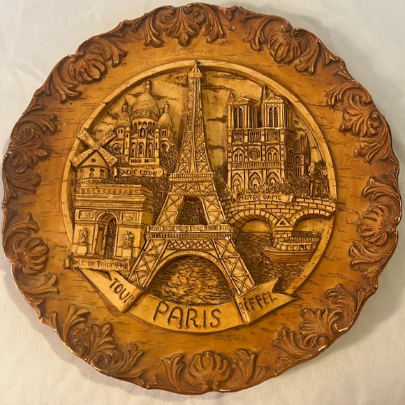 Other | Vintage French Wall Plate Tour Paris With Eiffel Tower Arc De ...